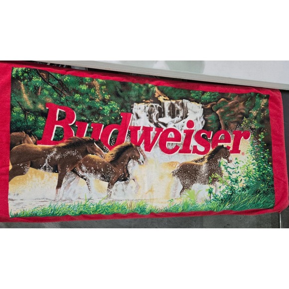 Budweiser | Bath | Budweiser Clydesdale Horses Beach Towel 27x55 ...